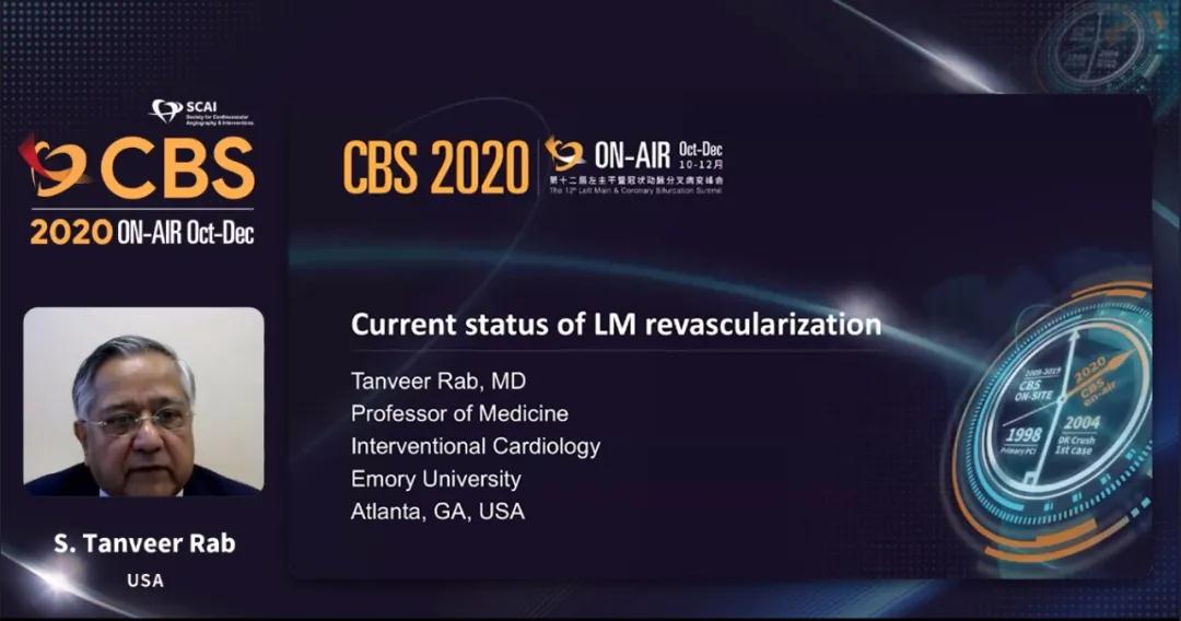 CBS2020 ON-AIR｜SCAI&CBS跨时空联动，共享左主干分叉病变支架术前沿视点 -- 严道医声网